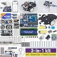 SunFounder Ultimate Starter Kit Compatible with Arduino UNO IDE Scratch, 3 in 1 IoT/Smart Car ...