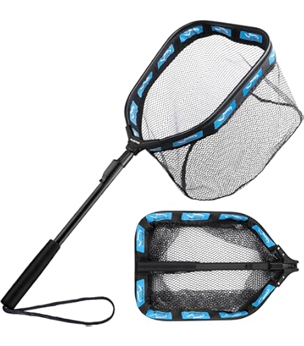 Magnetic Release Fishing Net 8Fans Floating Fishing Net - Foldable ...
