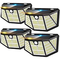 Amazon.co.jp : Aokson ソーラーライト 屋外 センサーライト 人感センサー LEDライト 自動点灯 防犯ライト【310LED 5面発光 3つ知能モード 太陽光発電 IP67 ...