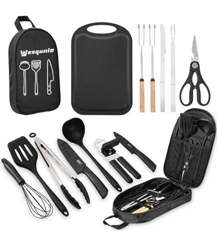 Outdoor Cooking Utensils PAK Camping Cookware Set - 15 Piece With Carry ...