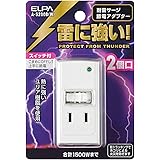 Amazon.co.jp: ELPA エルパ 耐雷サージ機能付フロントタップ 3個口 A-350SB(W) : パソコン・周辺機器