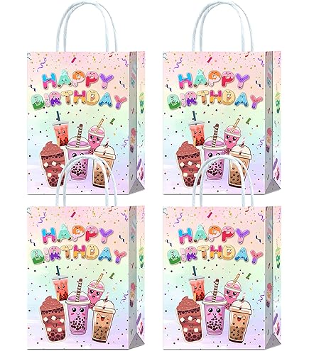 Boba Tea WENNIA Party Decorations Kit - Bubble Tea Birthday Supplies ...