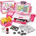 BAODLON Pretend Play Calculator Cash Register Toy for Kids, Ages 3-8 ...