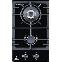 Devanti Gas Cooktop, 30cm 2 Burner Portable Stove Electric Cooktops Wok ...