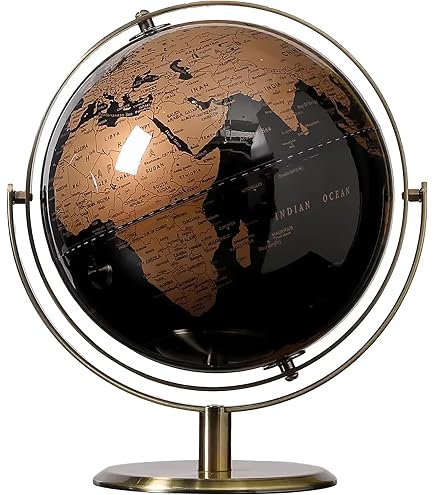 Amberlite Ocean Globe Unique Art Amberlite Gemstone World Globe - 36 ...