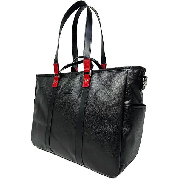 Amazon | [森野帆布] 2WAYトートバッグM SF−196P レッド×ブラック