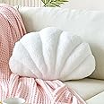VBGYA Seashell Decorative Pillow, White Seashell Shaped Throw Pillows ...
