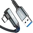 Amazon.co.jp: SUNGUY USB Type C ケーブル L字 1.2M USB3.1 Gen2 10Gbps データ転送 タイプ c ケーブルUSB-A to USB-C ...