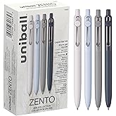 Uniball Zento Gel Ink Rollerball Pens, 12 Black Medium Point Smooth ...