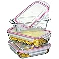Glasslock Oven Safe Glass Bakeware, 3-Piece Set, Clear, GL-996 ...