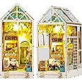 Amazon | Shuiling ドールハウス ミニチュア 【花の部屋B】 ミニチュアハウス 木製 本棚の装飾 ミニチュアドールハウス キット ブックエンド 木製パズル 立体パズル ブック ...