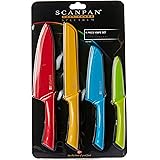 Amazon Basics 12-Piece Color-Coded Kitchen Knife Set, 6 Knives with 6 ...