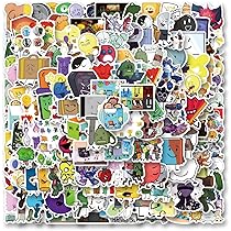 Teen Room Decor 125 Pcs BFDI Sticker Pack - Aesthetic Vinyl Waterproof ...