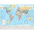 Amazon | Collins World Wall Laminated Map | Collins Maps | Atlases