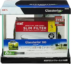 Amazon | GEX AQUARIUM グラステリア300 6点セット スリムフィルター付属 水槽3年保証フレームレス水槽W30×D20×H25cm 約13L | GEX AQUARIUM ...