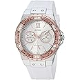 Amazon.co.jp: GUESS Women's Stainless Steel + Stain Resistant Silicone ...