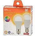 Amazon | オーム電機 LED電球小形 E17 60形相当/60W相当 電球色 Ra93高演色 密閉器具対応 断熱材施工器具対応 ミニクリプトン形 5年保証 2個入 LDA6L-G ...