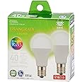Amazon | オーム電機 LED電球小形 E17 40形相当/40W相当 昼白色 Ra93高演色 密閉器具対応 断熱材施工器具対応 ミニクリプトン形 5年保証 2個入 LDA4N-G ...