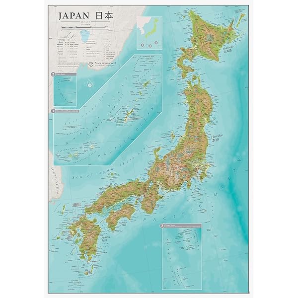 Japanese Physical Features Map Satellite Map Of Japan