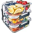 Igluu Meal Prep Glass 2 Compartment Container with Airtight SnapLock ...