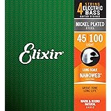 Amazon | Elixir エリクサー ベース弦 NANOWEB ステンレス Long Scale Light .045-.100 ...