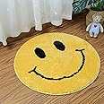 Ohocut Cute Smiley Face Rug, Round Rug for Bathroom, Bathtub, Bedroom ...